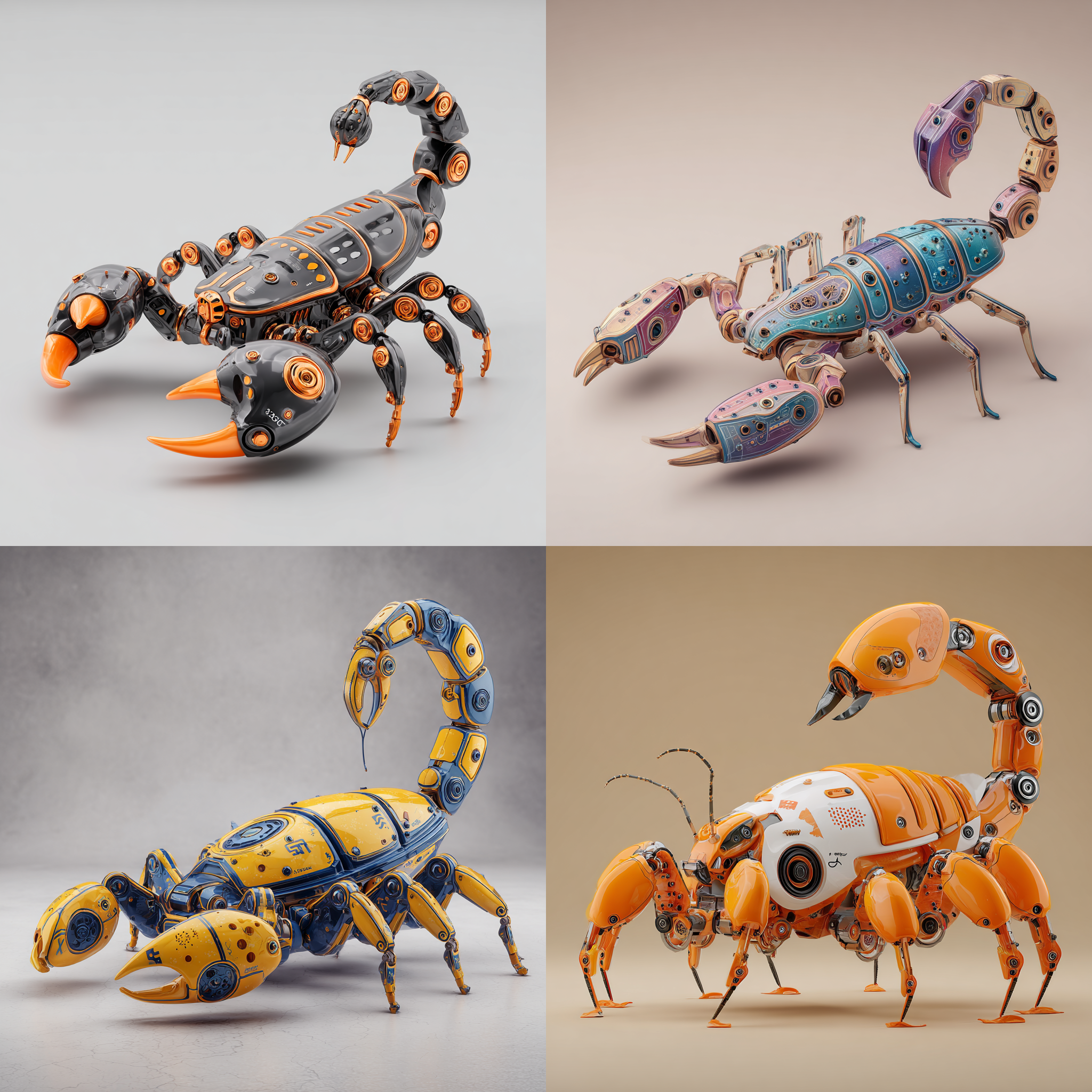 Design a toy scorpion with a simple, linear and fu... | Midjourney官网_AI ...