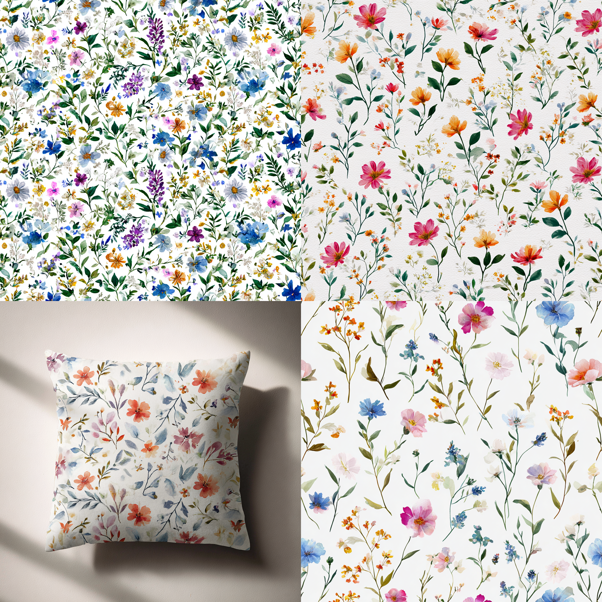 The design features a square continuous floral pat... | Midjourney官网_AI ...