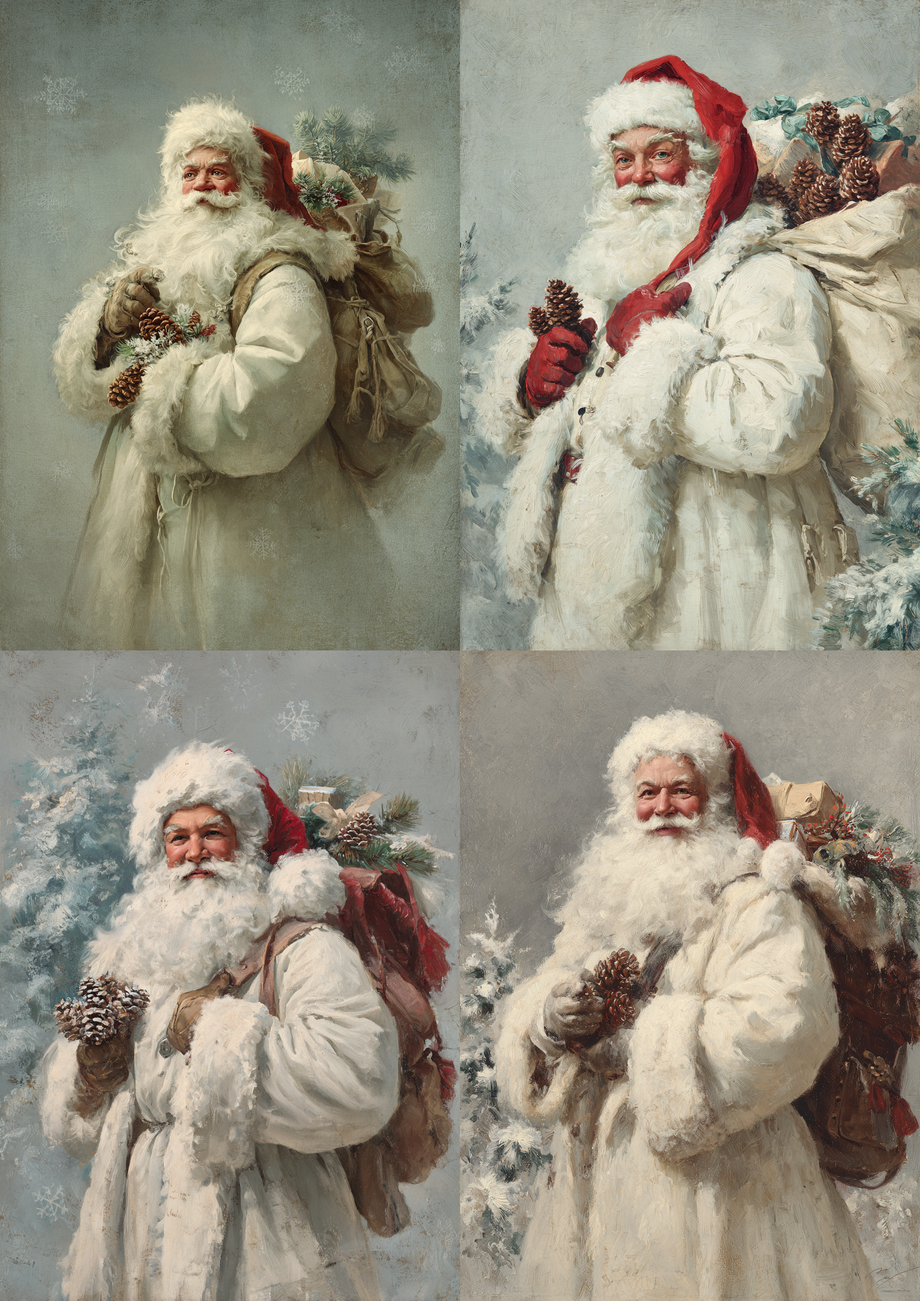 a vintage portrait of santa claus, wearing his tra... | Midjourney官网_AI ...