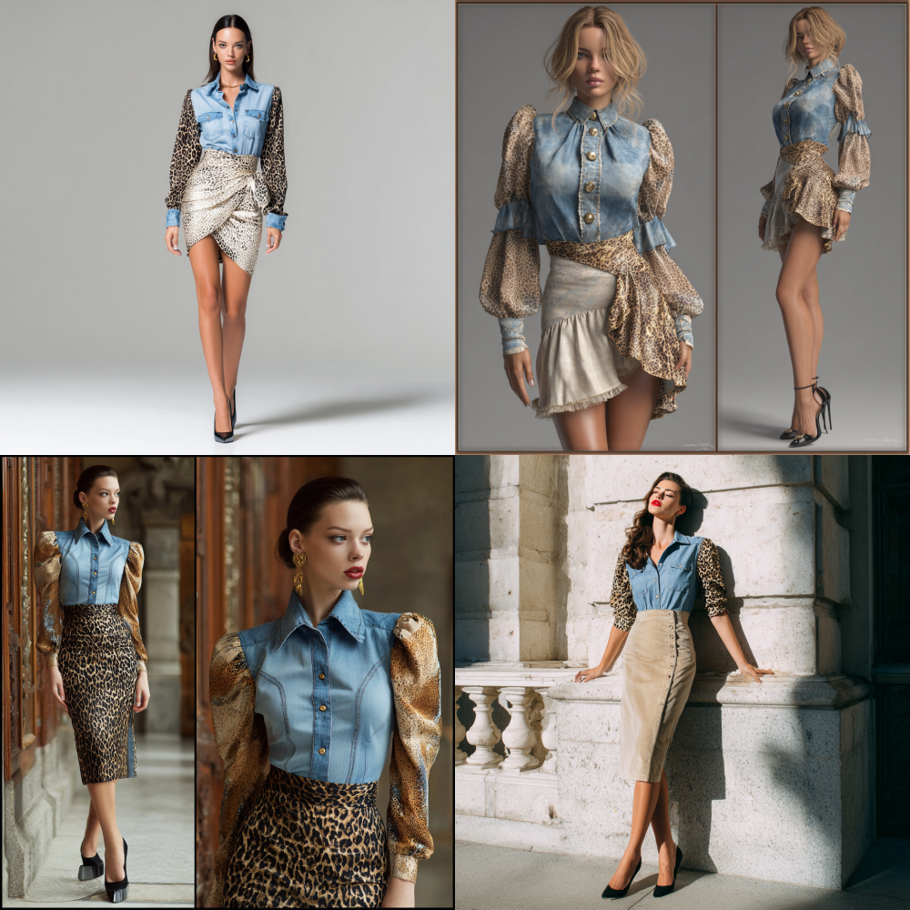 The collar and upper body of the beautiful model's... | Midjourney官网_AI ...