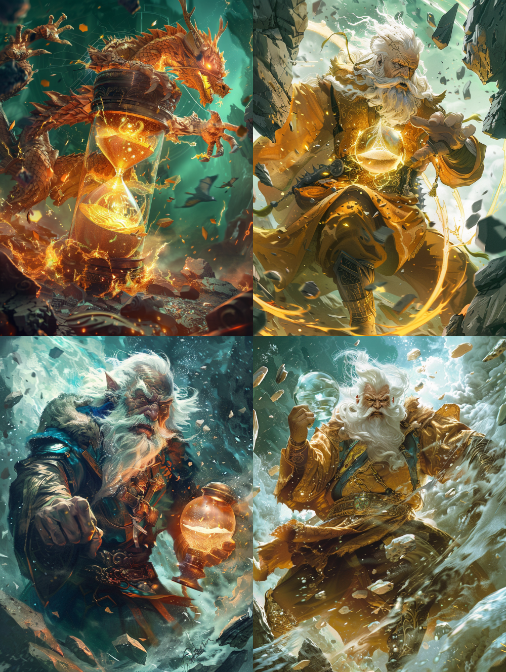 Hourglass Chinese myth splash art, surreal ink-was... | Midjourney官网_AI ...