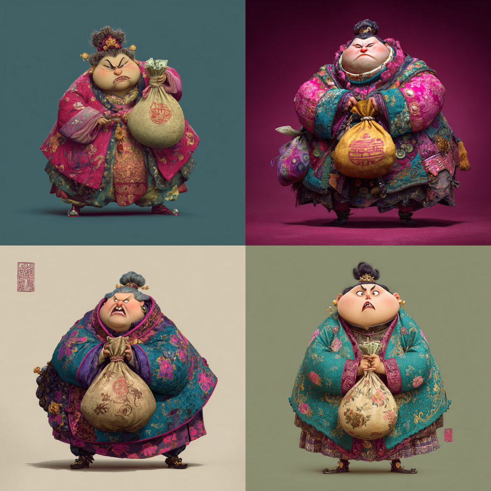 Pixar An extremely obese woman with a round body, ... | Midjourney官网_AI ...