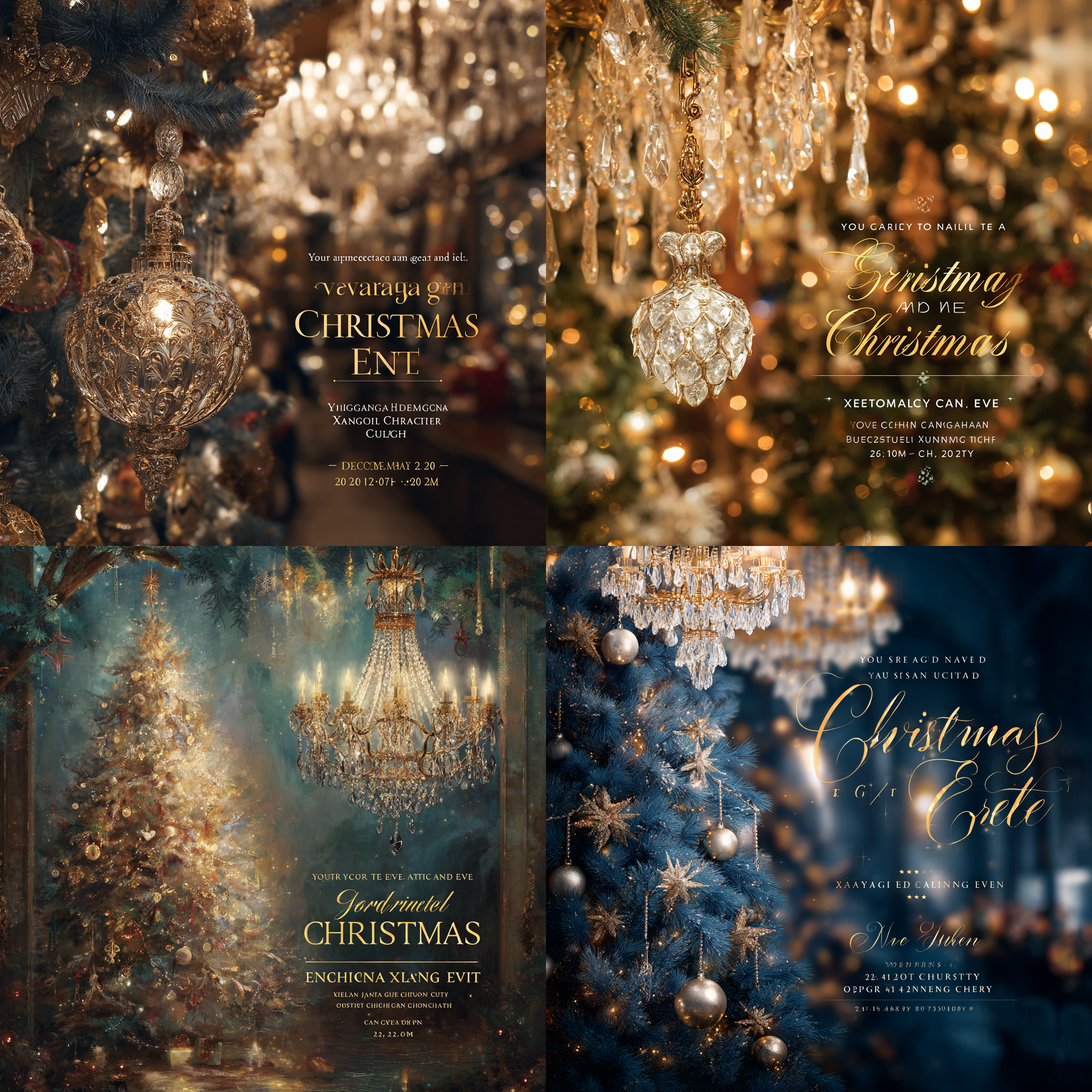 Create a breathtaking Christmas-themed poster invi... | Midjourney官网_AI ...