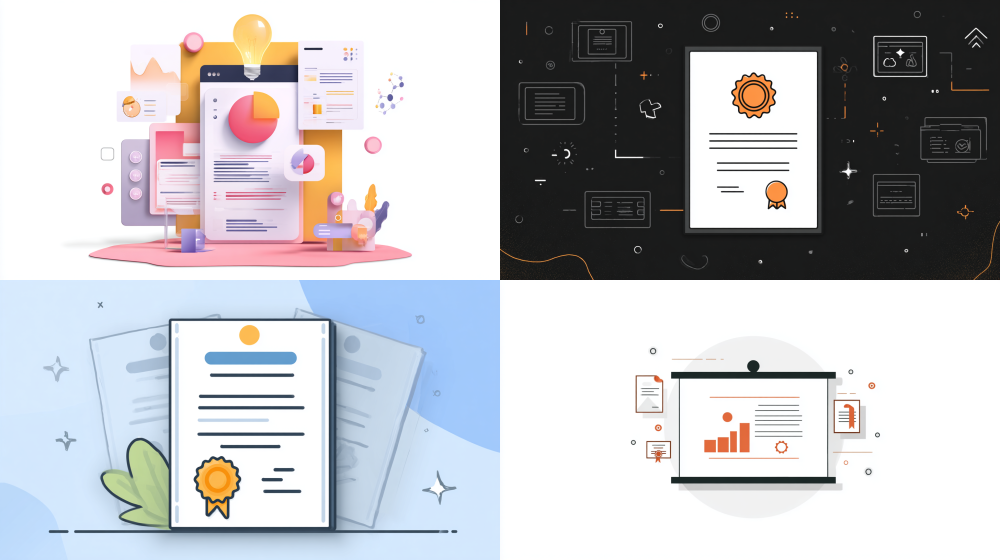 Generate a one page report proposal interface icon... | Midjourney官网_AI ...