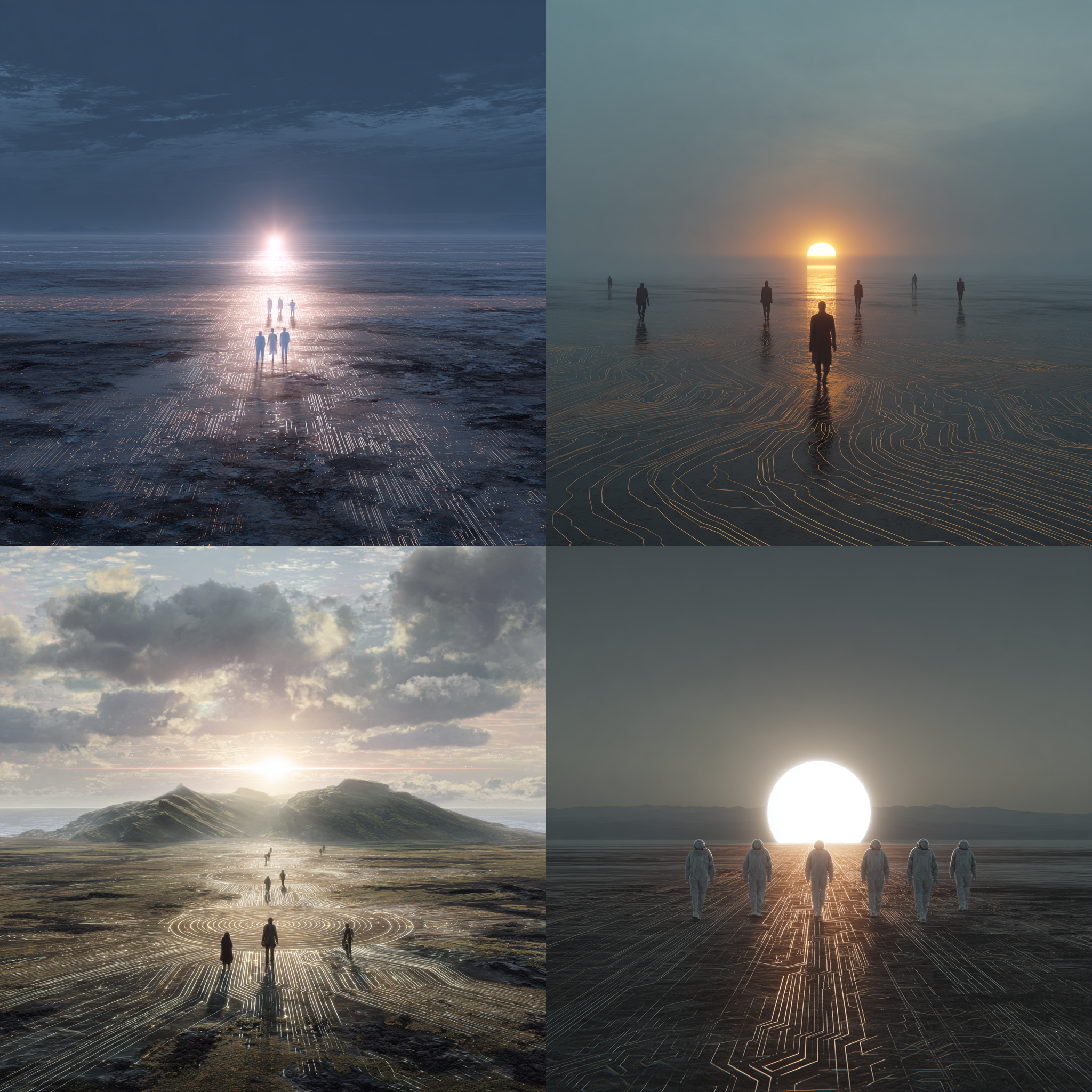 A vast and expansive landscape, team members walki... | Midjourney官网_AI ...