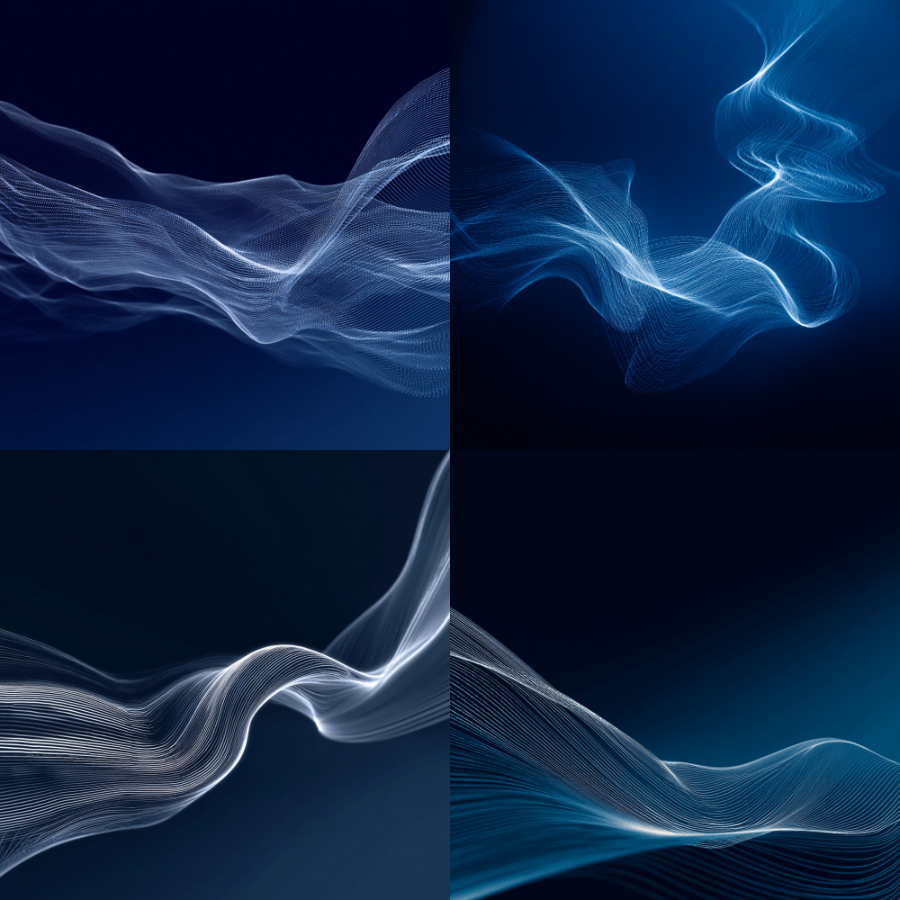 Ethereal lines on a deep blue background, creating... | Midjourney官网_AI ...