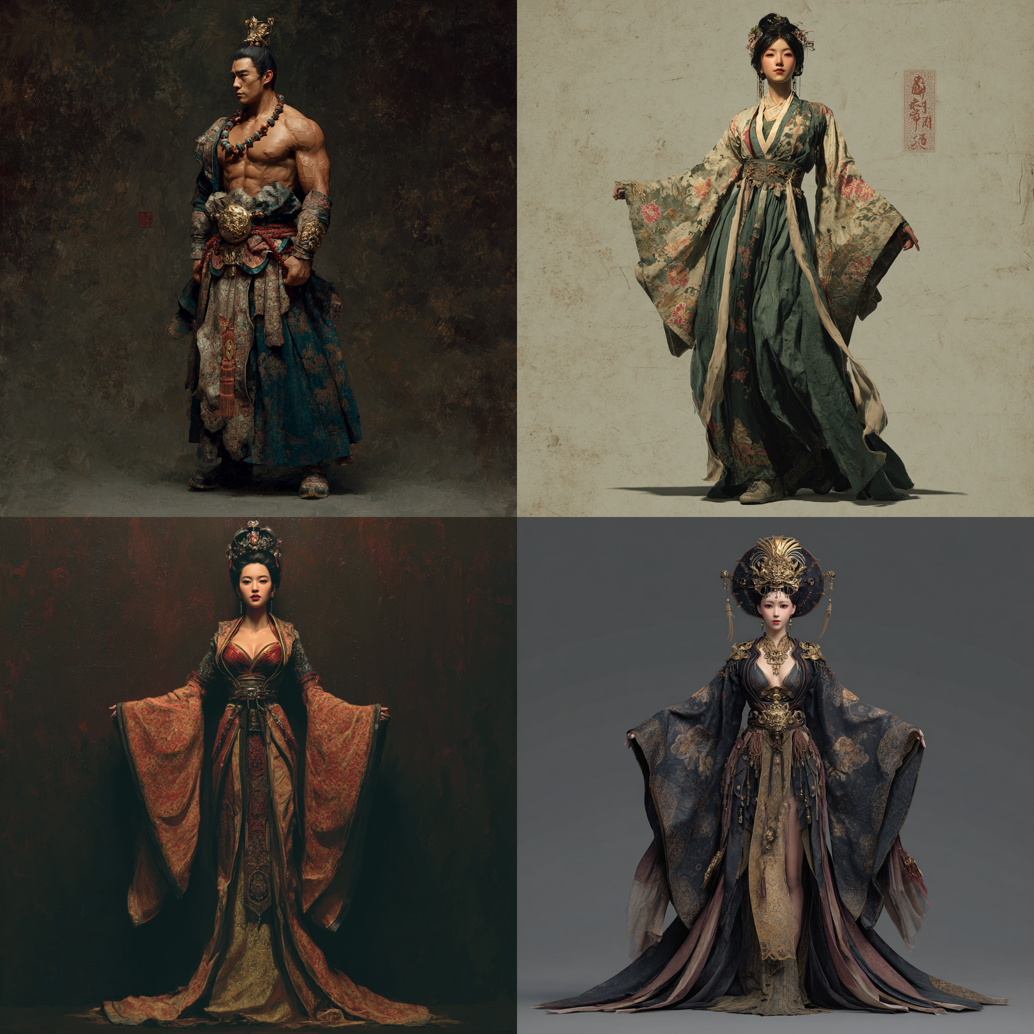 Full-body figure, embodying Chinese aesthetics, ex... | Midjourney官网_AI ...