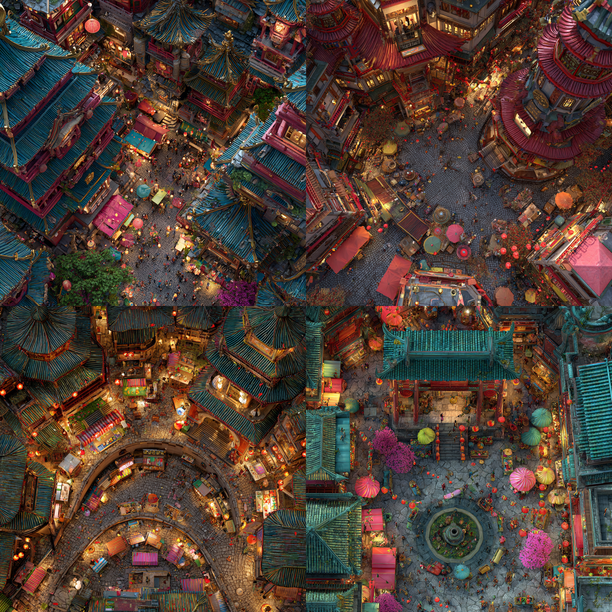 Majestic ancient Chinese architectural elements, a... | Midjourney官网_AI ...