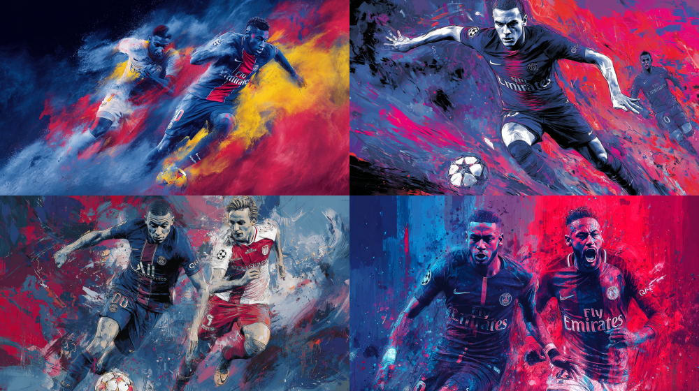A captivating promotional poster for the UEFA Cham... | Midjourney官网_AI ...