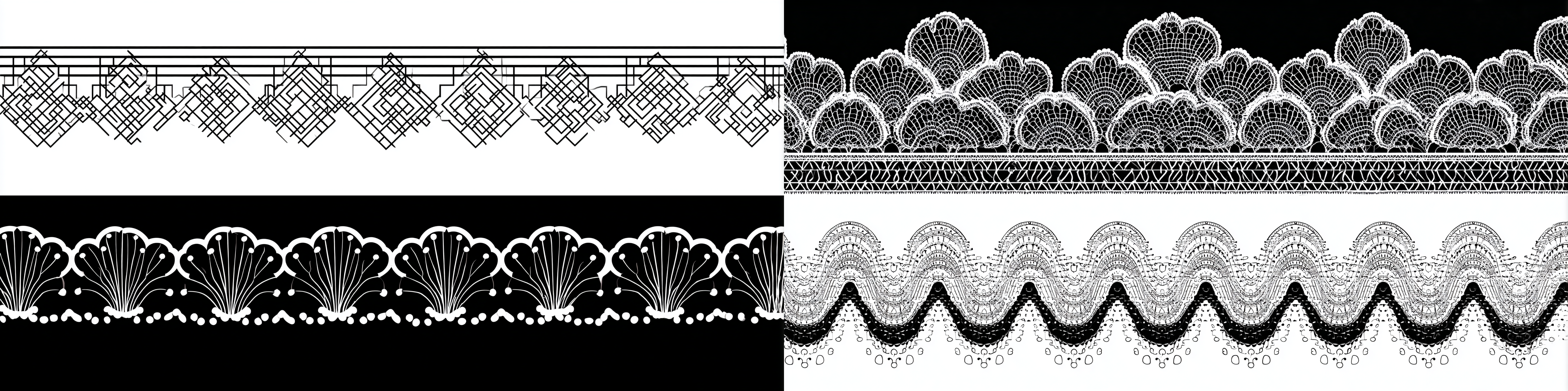 minimalist lace border, geometric art deco pattern... | Midjourney官网_AI ...