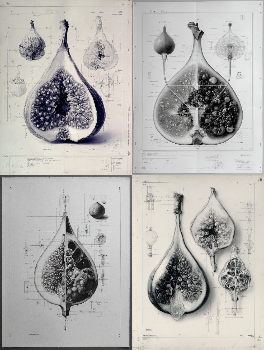 An architectural exploded-view of a fig, deconstru... | Midjourney官网_AI ...