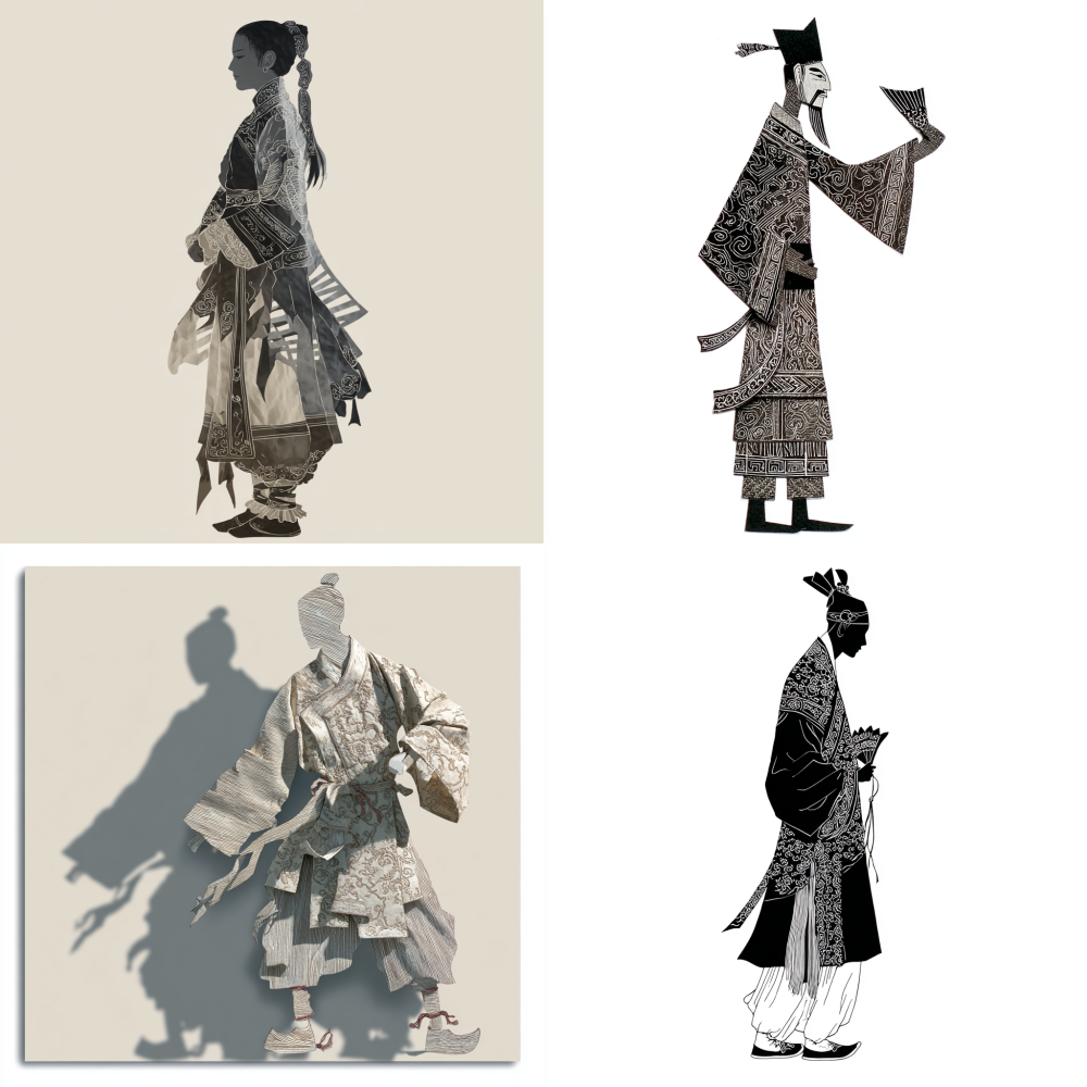 Create a shadow puppet representation of Zhou Chu ... | Midjourney官网_AI ...