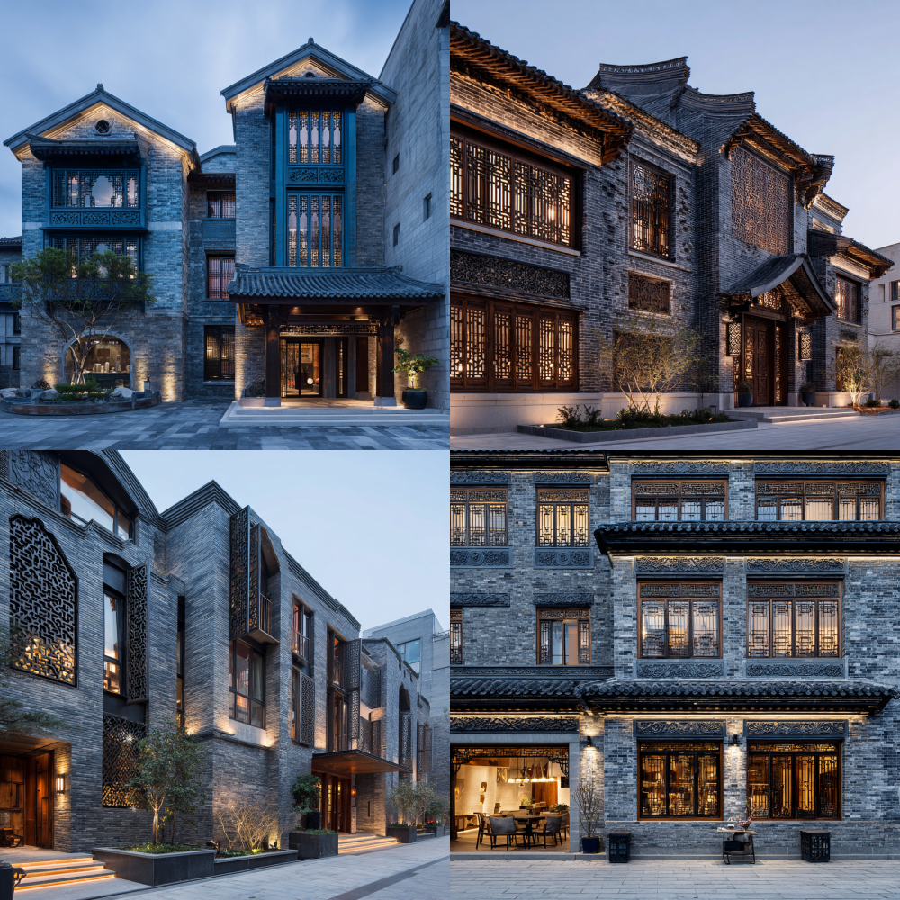 The hotel exterior design masterfully intertwines ... | Midjourney官网_AI ...